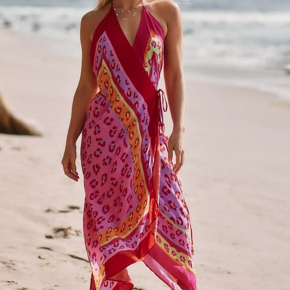 FARM Rio | Swim | New Farm Rio Leopard Cover Up Wrap Dress | Poshmark